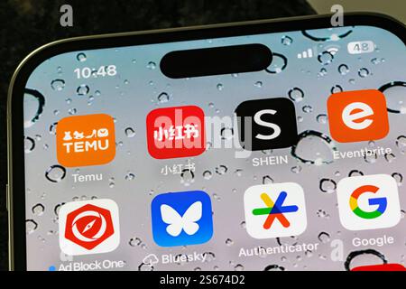 Temu Logo Online-Marktplatz aus China Onlinehandel Ecommerce auf einem ...