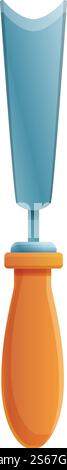 Chisel icon. White background with shadow design. Vector illustration ...