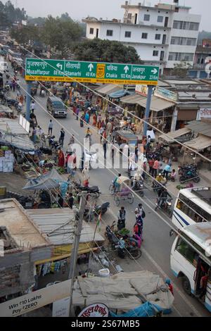 Buses in Bhitamode, the Nepal – India Border, ferry thousands of Indian ...