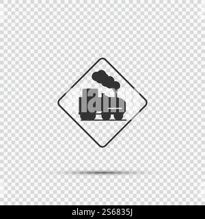 Open railroad crossing sign on transparent background,vector ...