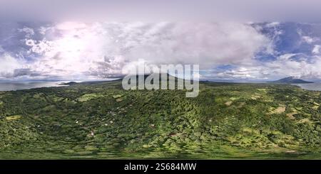 360° view of Landscape with summer meadow - Alamy