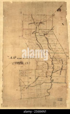Map of the patent of Oriskany. 1785 Stock Photo - Alamy