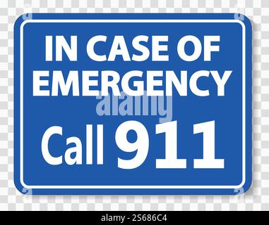 Call 911 Sign on transparent background,vector illustration Stock ...
