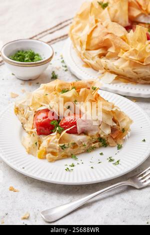 Sweet Potato Filo Pastry Bake Stock Photo - Alamy