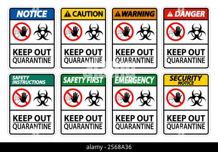 Keep Out Quarantine Sign Isolate On White Background,Vector ...