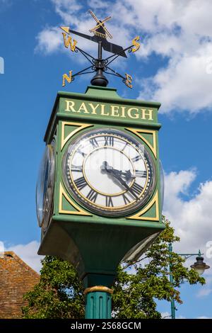 Millennium Clock in the market town of Rayleigh in Essex, UK Stock ...