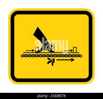 Warning Moving Part Cause Injury Symbol Sign Isolate on White ...