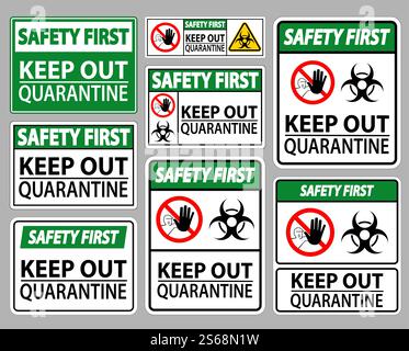 Keep Out Quarantine Sign Isolate On White Background,Vector ...