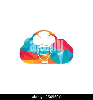 Chef Cloud vector logo design template Stock Vector Image & Art - Alamy
