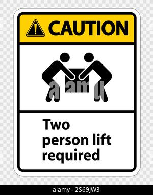 Two person lift required Symbol Sign Isolate on transparent Background ...