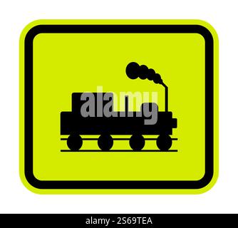 Danger Beware Of Trains Symbol Sign Isolate On White Background,Vector ...