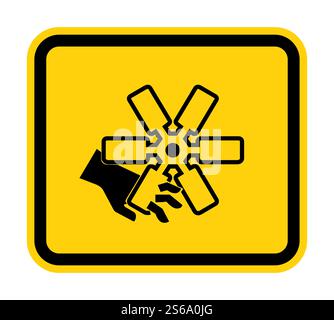 Cutting of Fingers Or Hand Engine Fan Symbol Sign Isolate On White ...