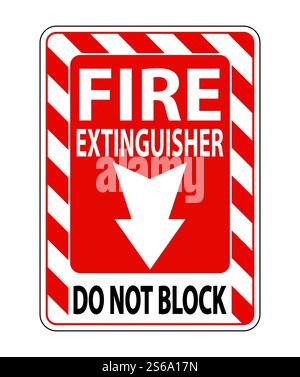 Fire Extinguisher Do Not Block sign on white background Stock Vector Image & Art - Alamy