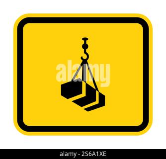 Beware Overhead Load Symbol Isolate On White Background,Vector ...