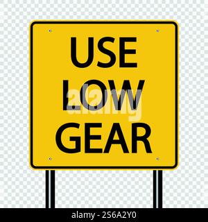 Use low gear sign on transparent background,vector illustration Stock ...