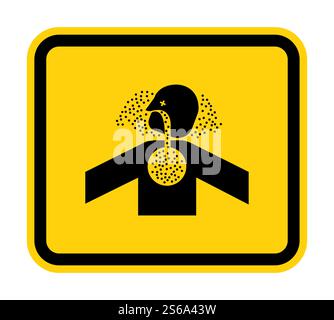 Toxic Gases Asphyxiation Symbol Sign Isolate On White Background,Vector ...