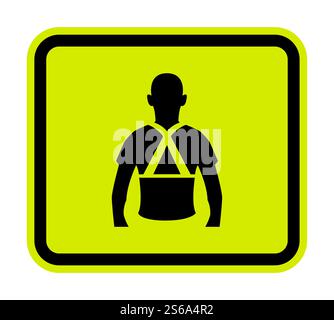 Wear Back Support Symbol Sign Isolate On White Background,Vector ...