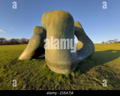 Large Two Forms sculpture by Henry Moore at the Yorkshire Sculpture ...