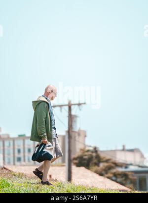 Natural background with modern cityscape green field and media ...