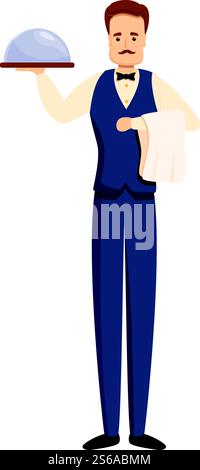 French butler icon. Cartoon of french butler vector icon for web design ...