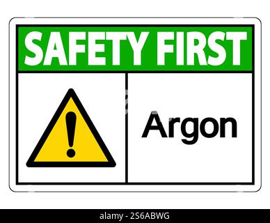 Safety first Argon Symbol Sign Isolate On White Background,Vector ...
