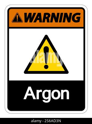 Warning Argon Symbol Sign Isolate On White Background,Vector ...