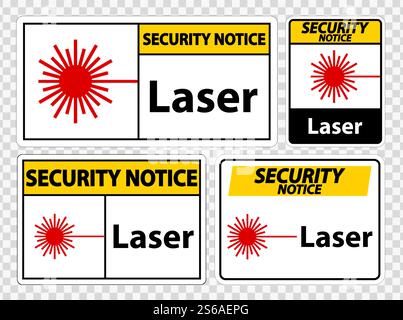 Security Notice Laser Symbol Sign Symbol Sign Isolate on transparent ...