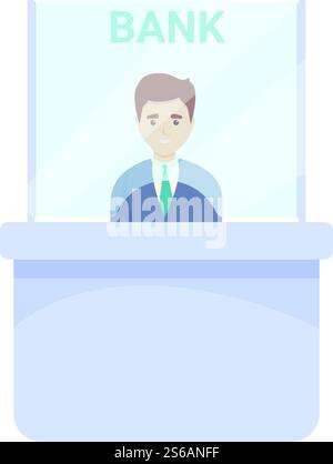 Bank teller operation icon. Cartoon of bank teller operation vector ...