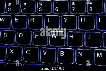Illuminated Keyboard: The Glow of Computer Science Technology Stock ...