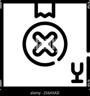 undelivered package box line icon vector illustration Stock Vector ...