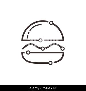 Burger tech vector logo design Stock Vector Image & Art - Alamy