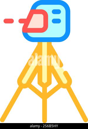 pyrometer measuring equipment icon color illustration Stock Vector ...