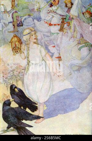 Gerda and the Ravens - Anne Anderson Stock Photo - Alamy