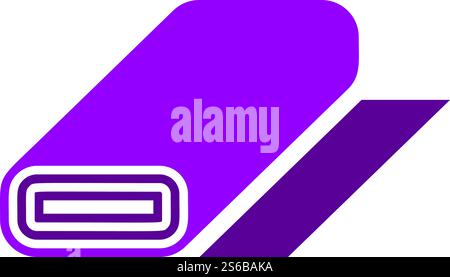 Tailor Cloth Roll Icon. Flat Color Design. Vector Illustration Stock ...