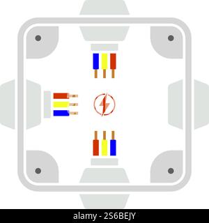 Electrical Junction Box Icon. Flat Color Ladder Design. Vector ...
