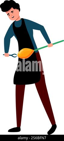 Glass blower icon. Cartoon of glass blower vector icon for web design ...