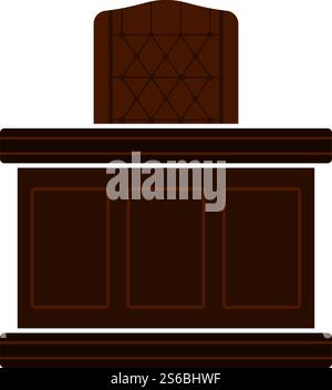 Judge Table Icon. Flat Color Design. Vector Illustration Stock Vector ...