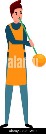 Activity glass blower icon. Cartoon of activity glass blower vector ...