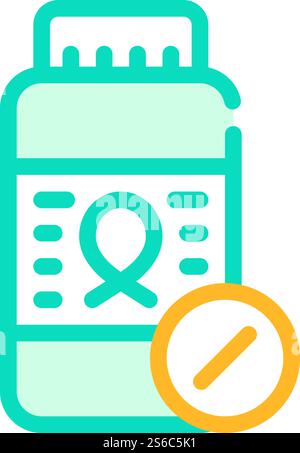 cancer treatment medicine package icon color illustration Stock Vector ...