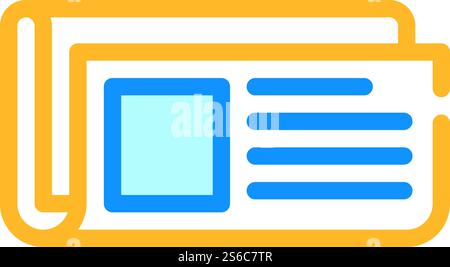 newspaper roll sign icon color illustration Stock Vector Image & Art ...