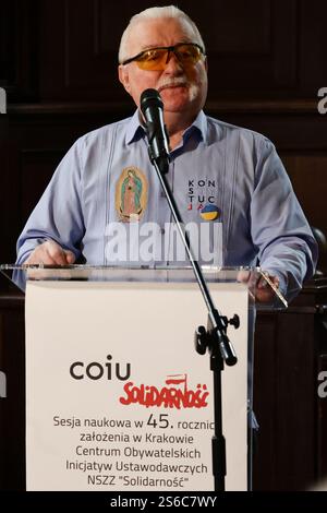 Krakow, Poland. January 16, 2025. Former Polish President and Nobel ...