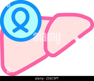 liver cancer color icon vector illustration Stock Vector Image & Art ...