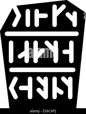 runestone stone glyph icon vector black illustration Stock Vector Image ...