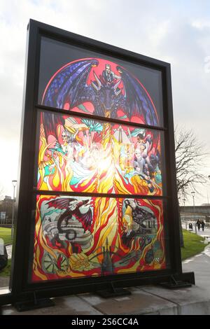 Belfast, Northern Ireland - December 21st 2024 - The Vortex Light ...