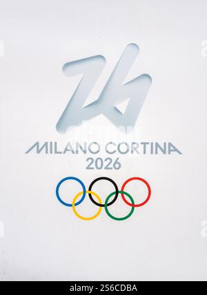 Milano Cortina 2026 Winter Olympics and Paralympics medals are displayed during the unveiling ...