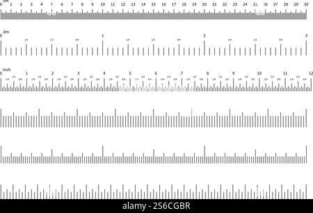 Horizontal measure distance scales, calibration measuring size ...