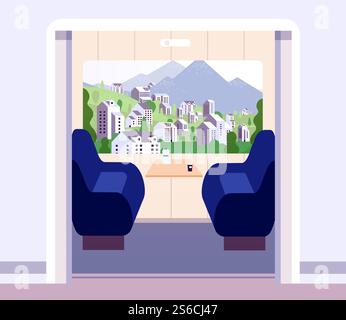 Empty train cabin cartoon Stock Vector Image & Art - Alamy