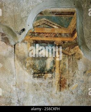 Cubiculum 42 west wall fresco (2) House of the Labyrinth Pompeii Stock ...