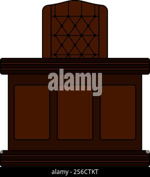 Judiciary icon. Outline judiciary vector icon color flat isolated Stock ...