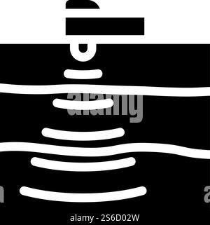 georadar scanning earth glyph icon vector illustration Stock Vector ...
